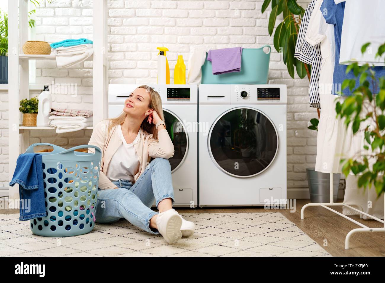 Woman washing baskets on hi-res stock photography and images - Alamy