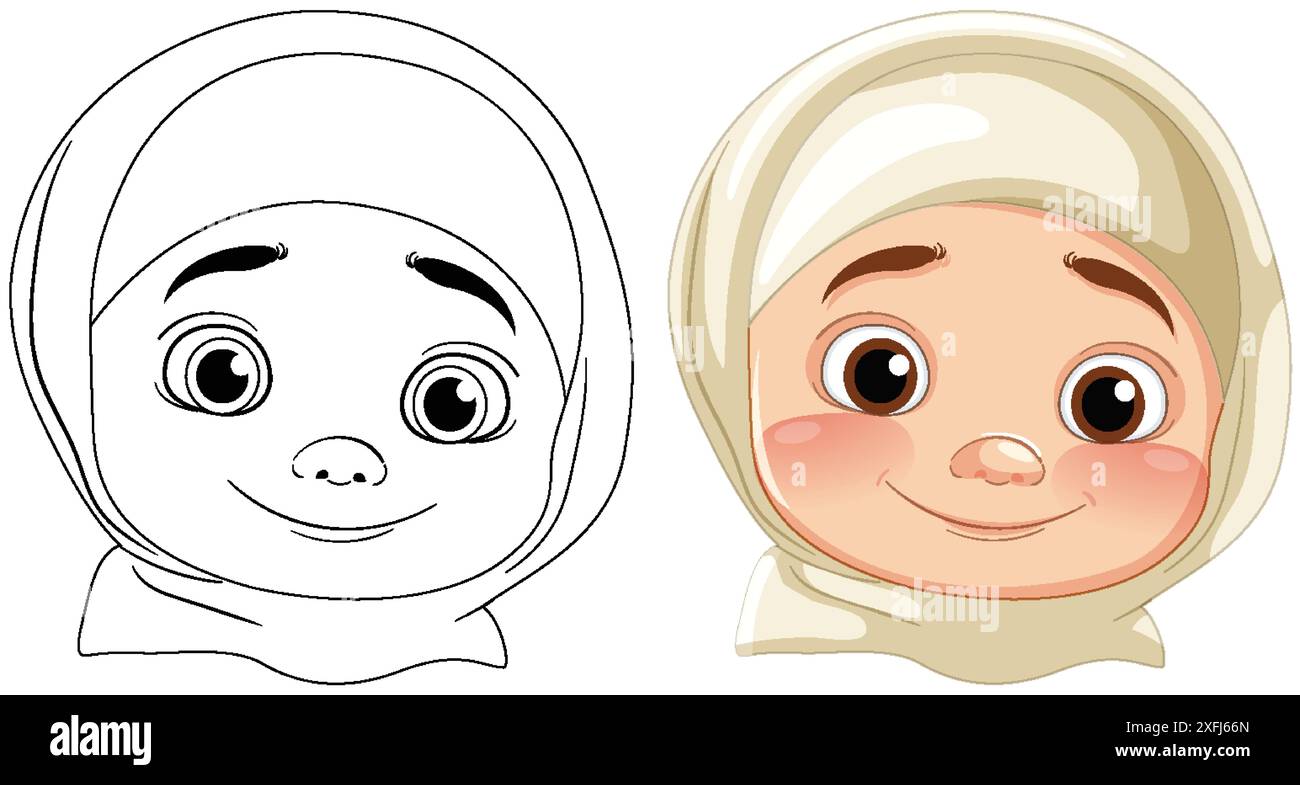 Wearing muslim headscarf Stock Vector Images - Alamy