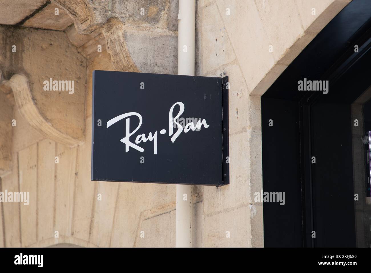 Bordeaux , France - 06 23 2024 : Ray ban sign brand chain and text logo ...