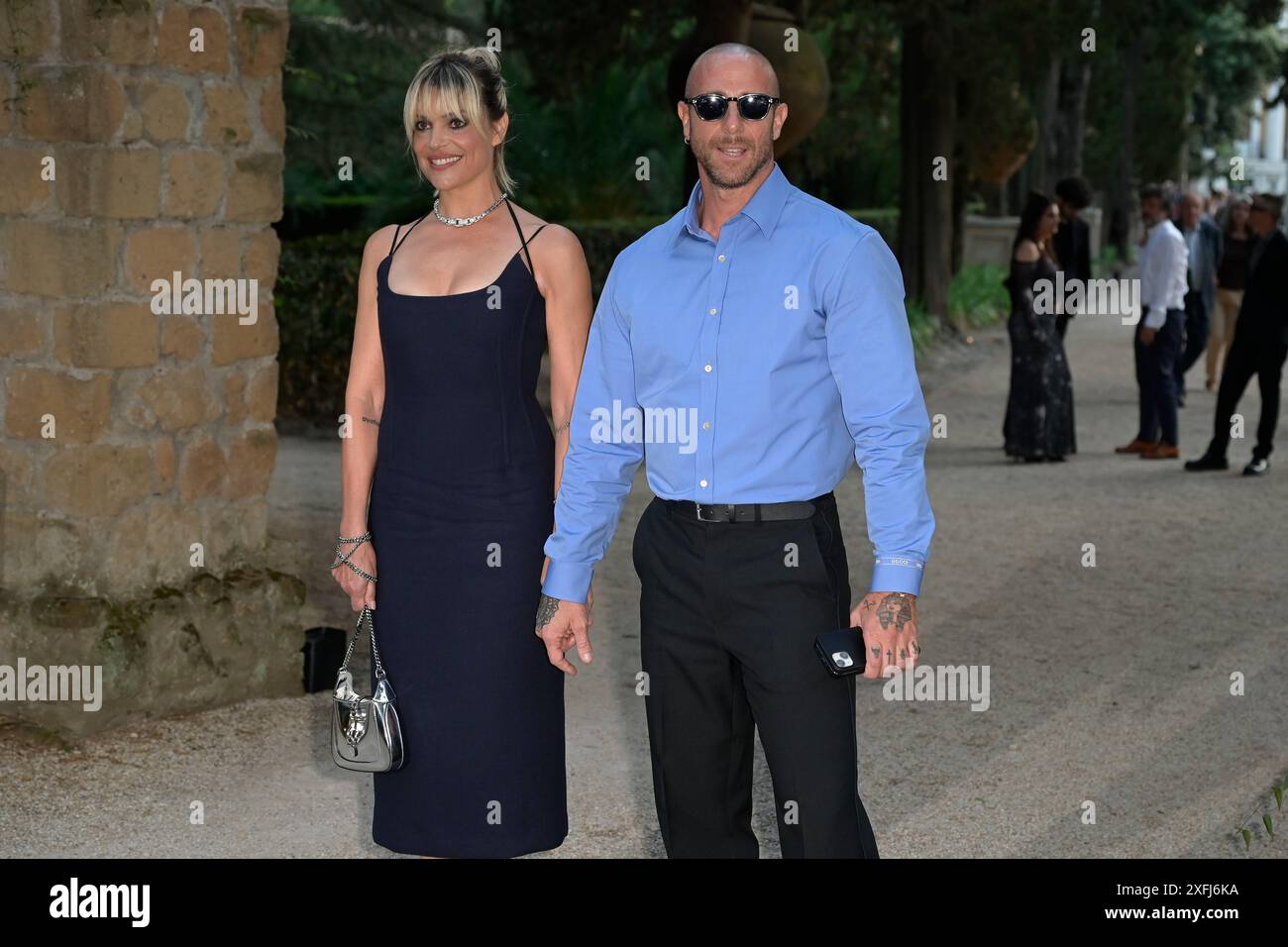 Rome, Italy. 03rd July, 2024. Micaela Ramazzotti (L) and Claudio ...