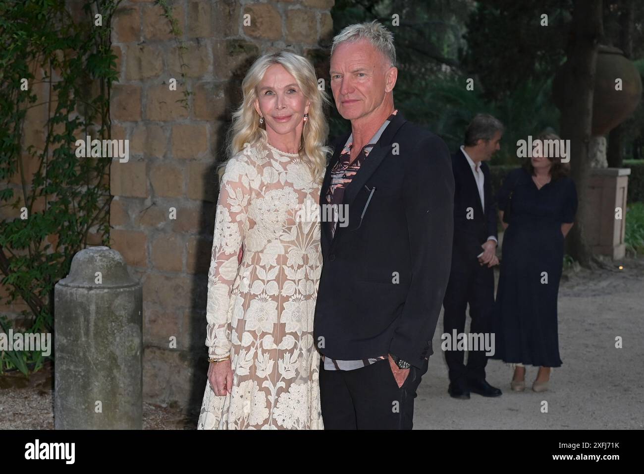 Rome, Italy. 03rd July, 2024. Trudie Styler (L) and Sting (R) attend ...
