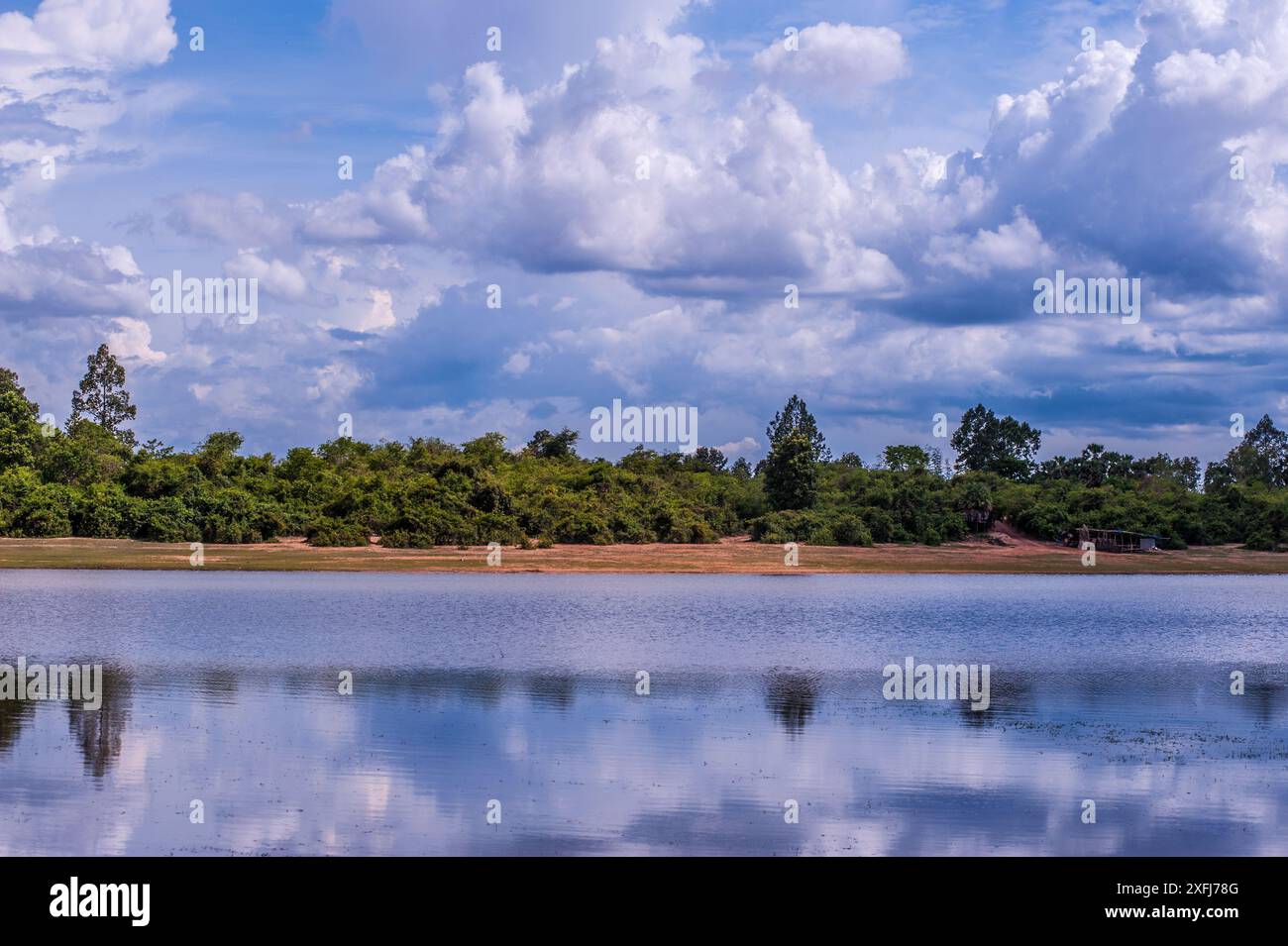 the West Baray Reservoir. Angkor Archaeological Park, Siem Reap ...