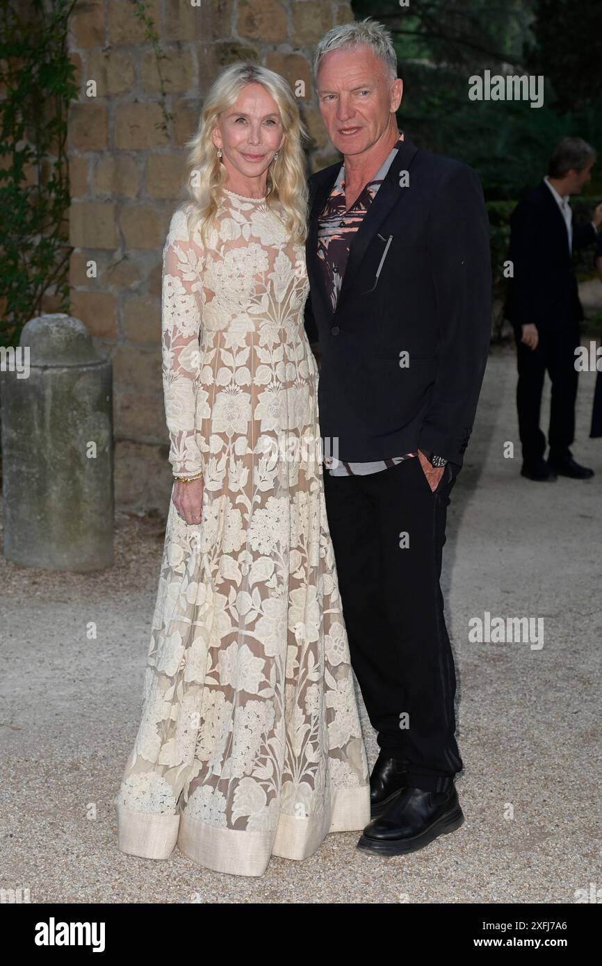 Rome, Italy. 03rd July, 2024. Trudie Styler (L) and Sting (R) attend ...