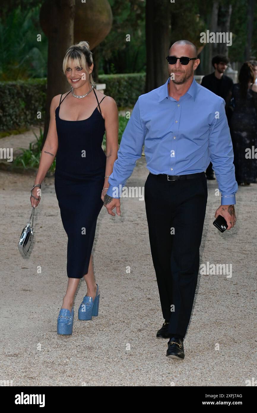 Rome, Italy. 03rd July, 2024. Micaela Ramazzotti (L) and Claudio ...