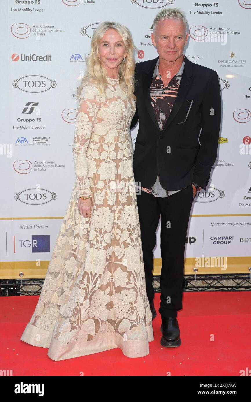 Rome, Italy. 03rd July, 2024. Trudie Styler (L) and Sting (R) attend ...