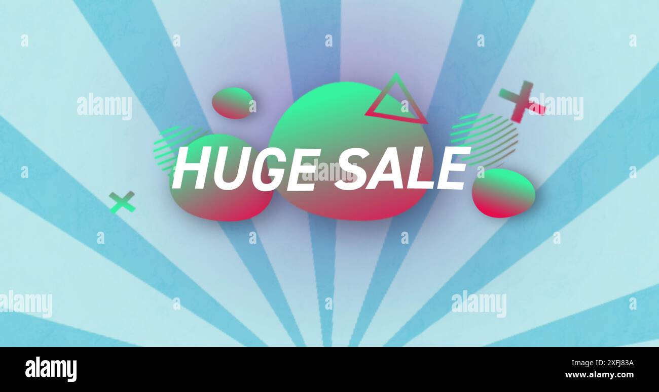 Animation sale over abstract shapes hi-res stock photography and images ...
