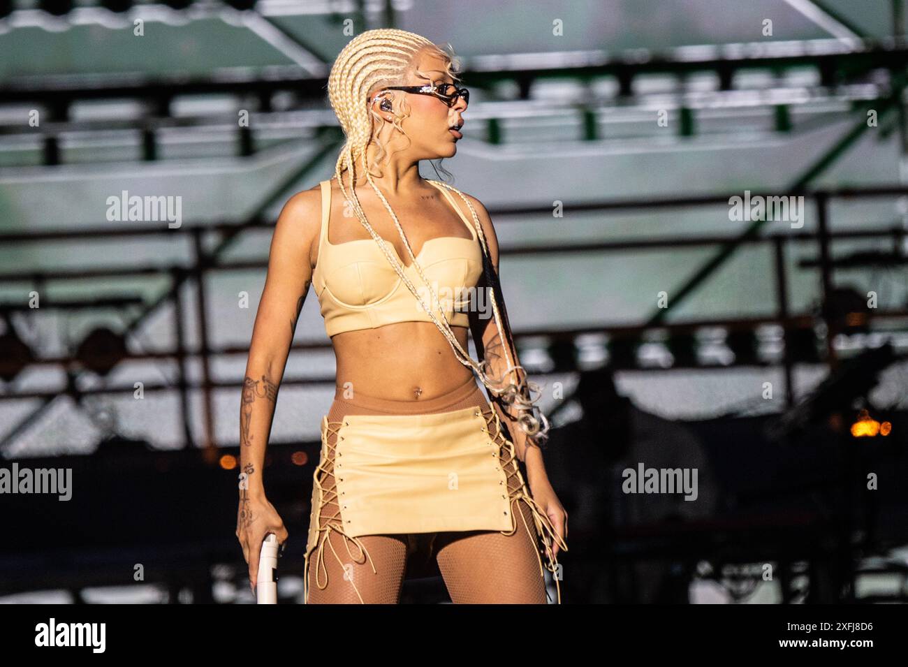 American Doja Cat aka Amala Ratna Zandile Dlamini performs on Orange Scene at Roskilde Festival ...