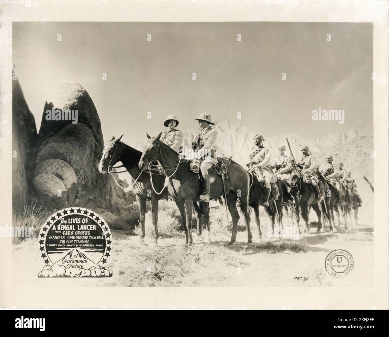 FRANCHOT TONE and GARY COOPER in THE LIVES OF A BENGAL LANCER 1935 ...