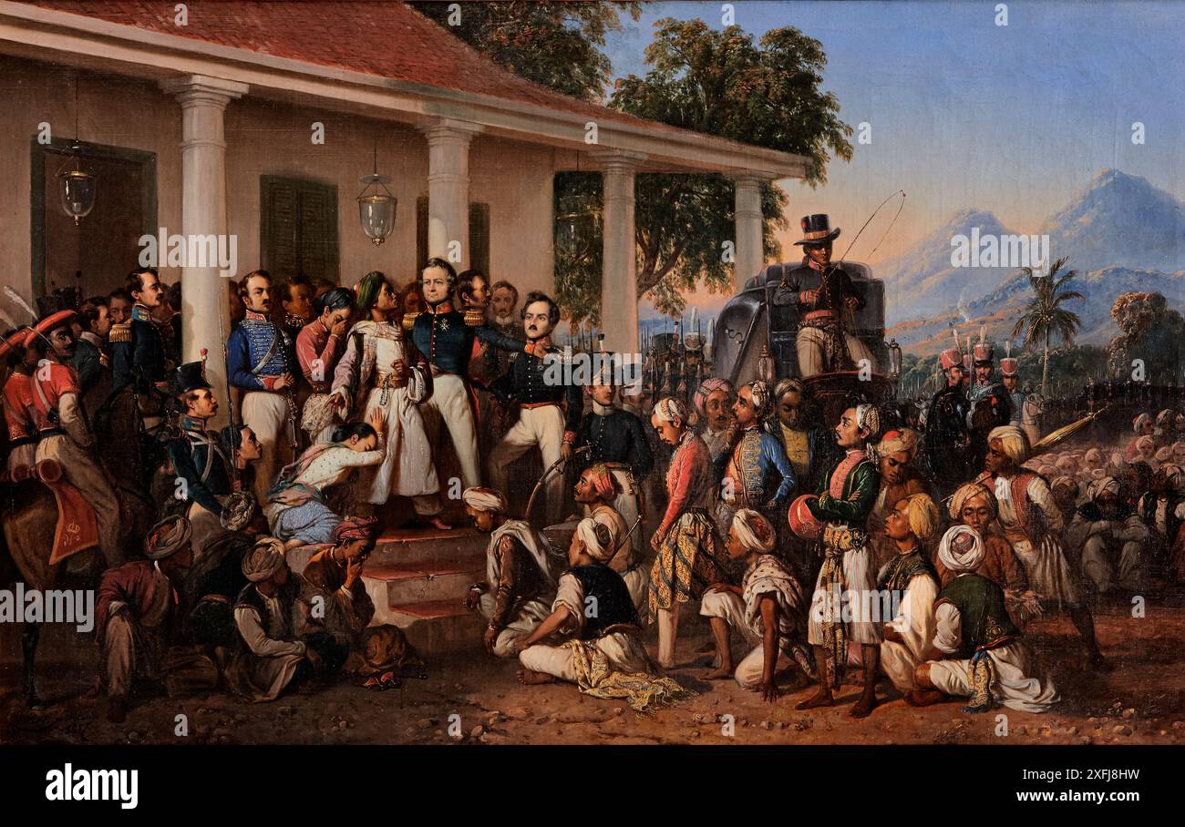 Depicts the arrest of prince Diponegoro at the end of the Javan War ...