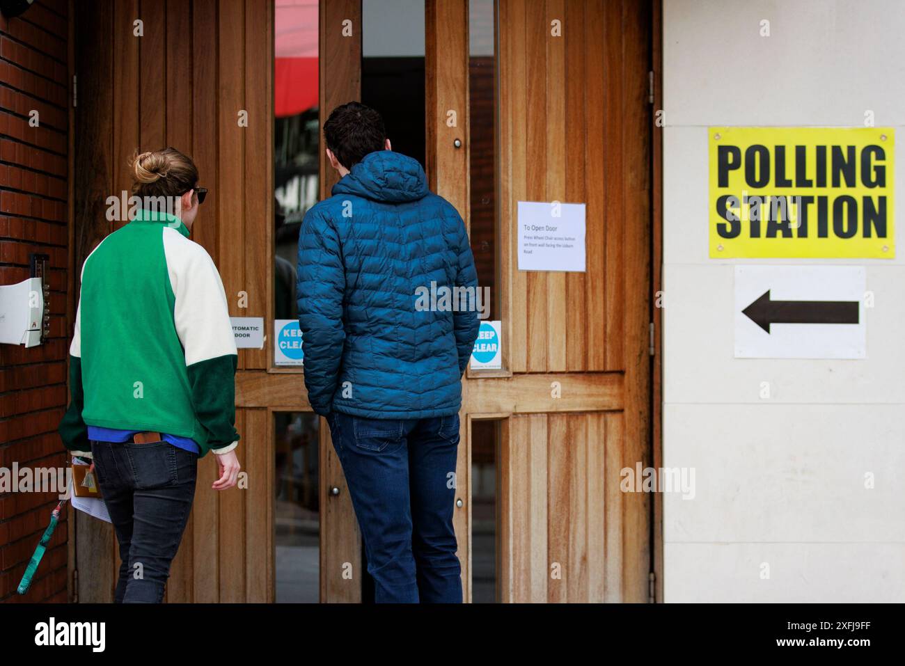 Early voters arrive at the Agape Centre in south Belfast ahead of ...
