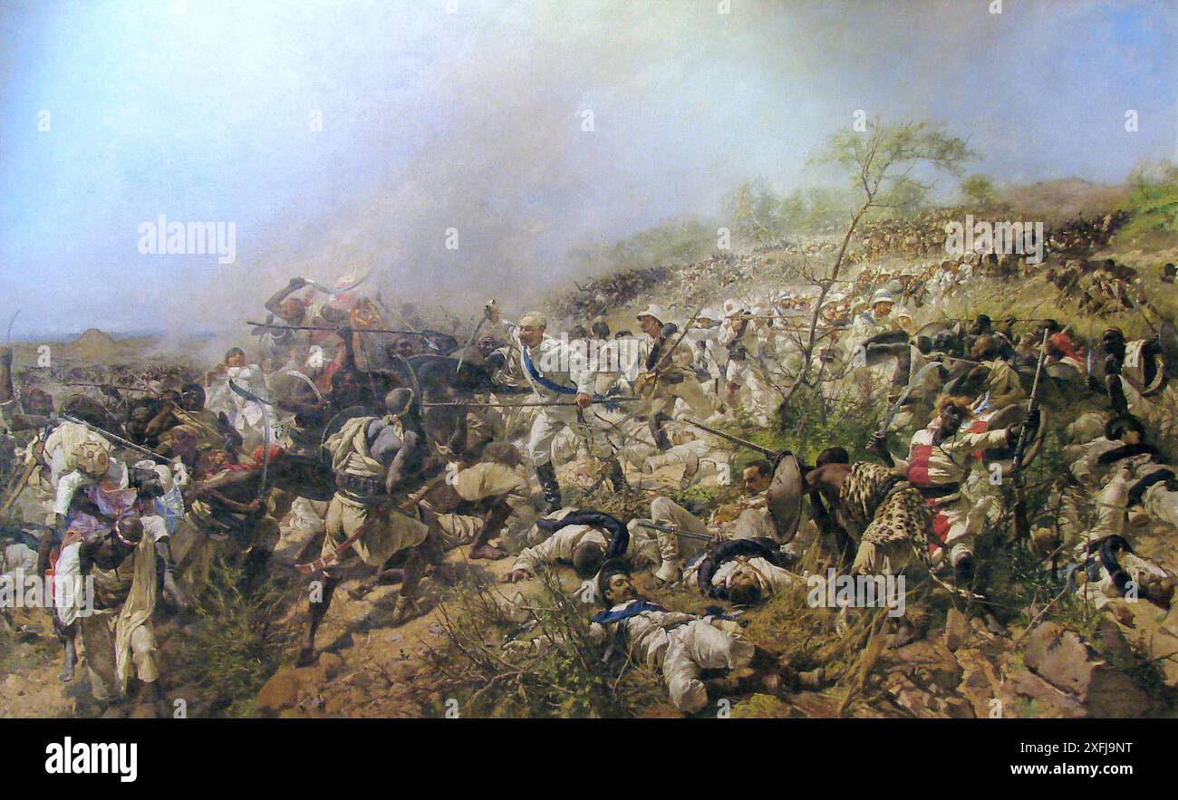 The Battle of Dogali (1896) Michele Cammarano Stock Photo - Alamy