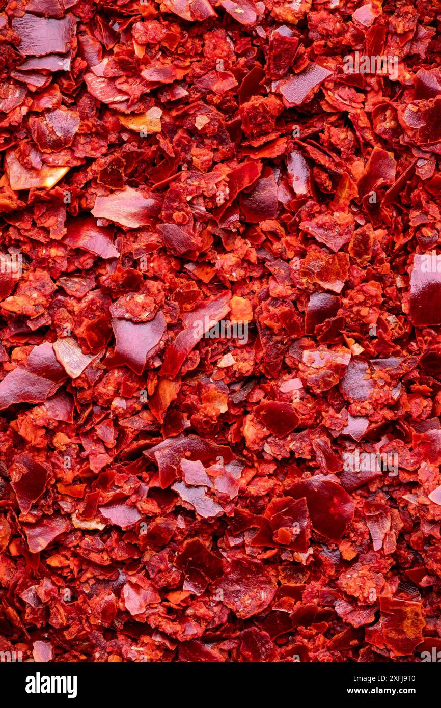 Top view of crushed dry red niora pepper Stock Photo - Alamy