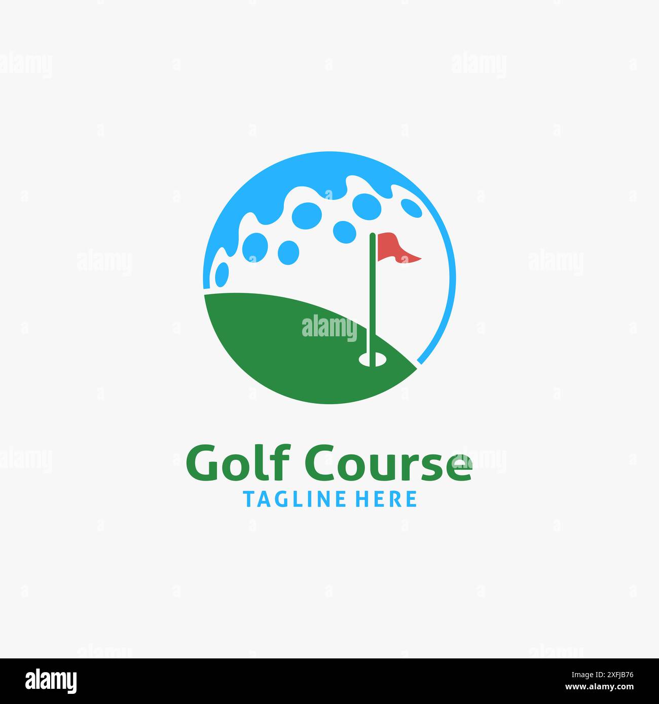 Golf course and ball for golf logo design Stock Vector Image & Art - Alamy