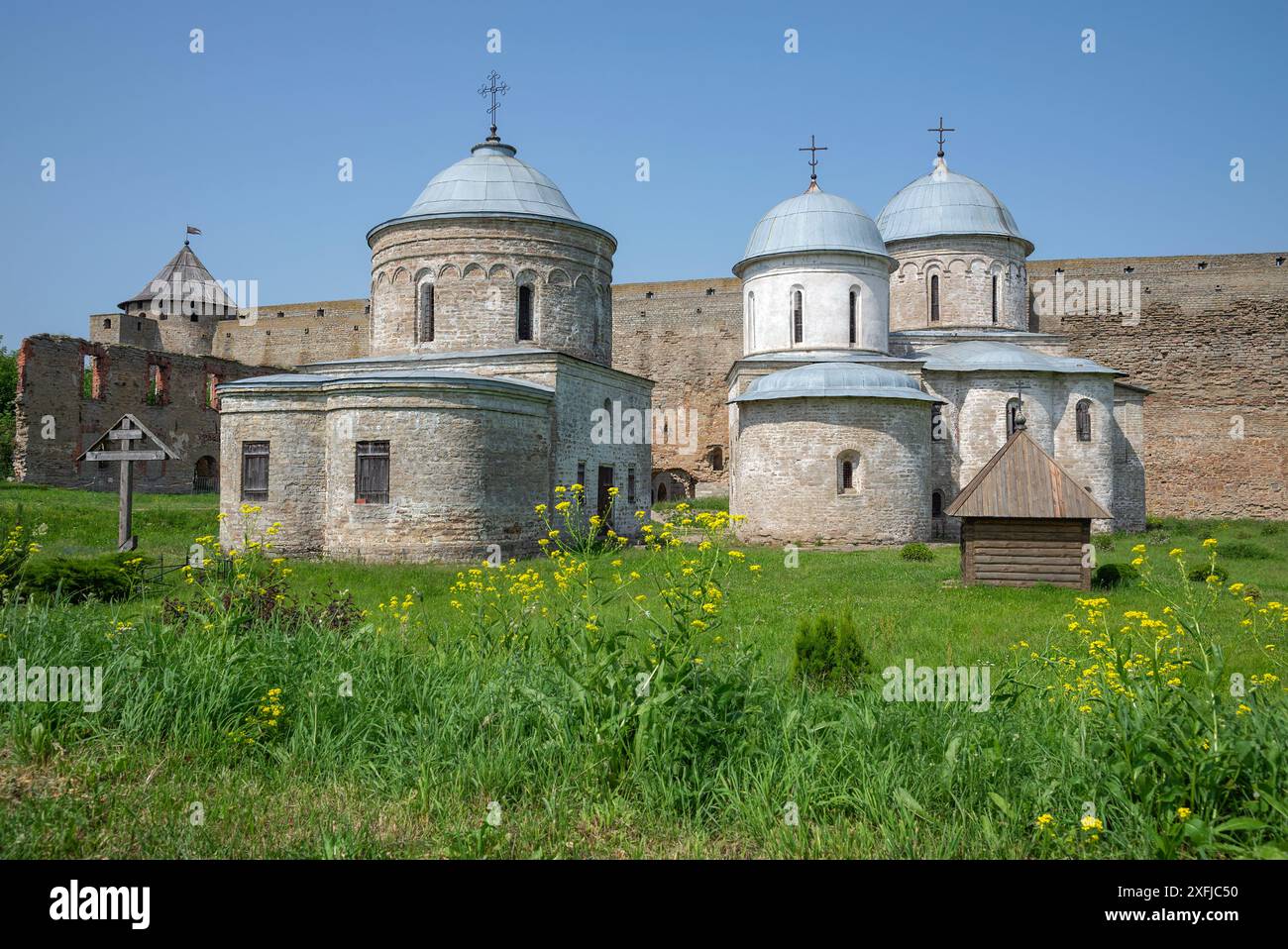 Ancient temples in the Ivangorod fortress, Leningrad region, Russia ...