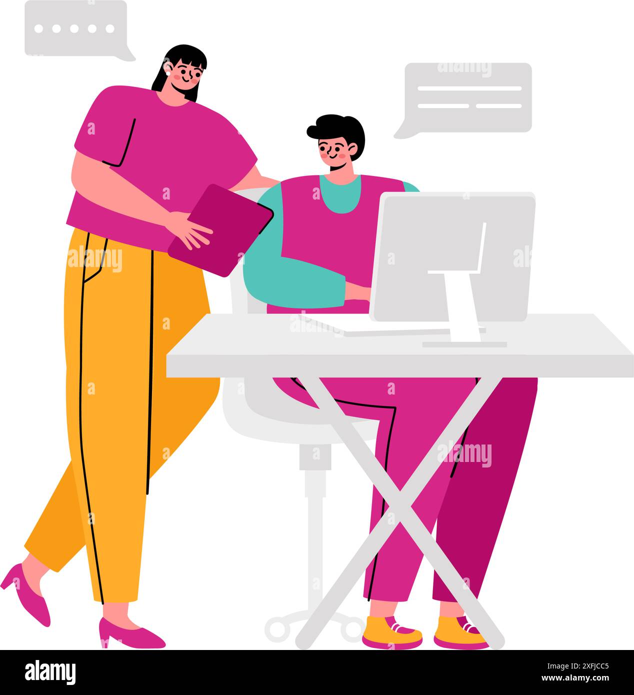 Immigration Consultant Vector Illustration with Counseling Assistance ...