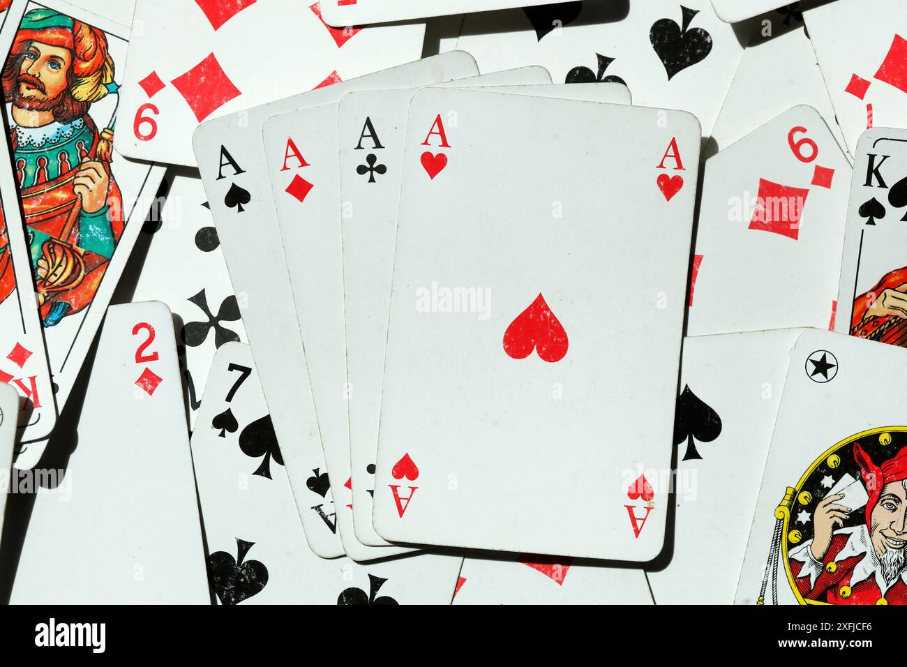 Various colorful playing cards hi-res stock photography and images - Alamy
