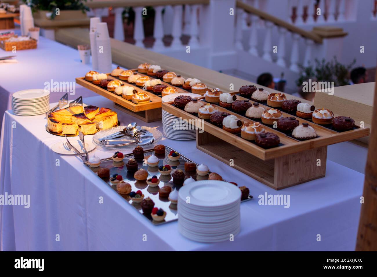 handmade dessert table at a high-end event Stock Photo - Alamy