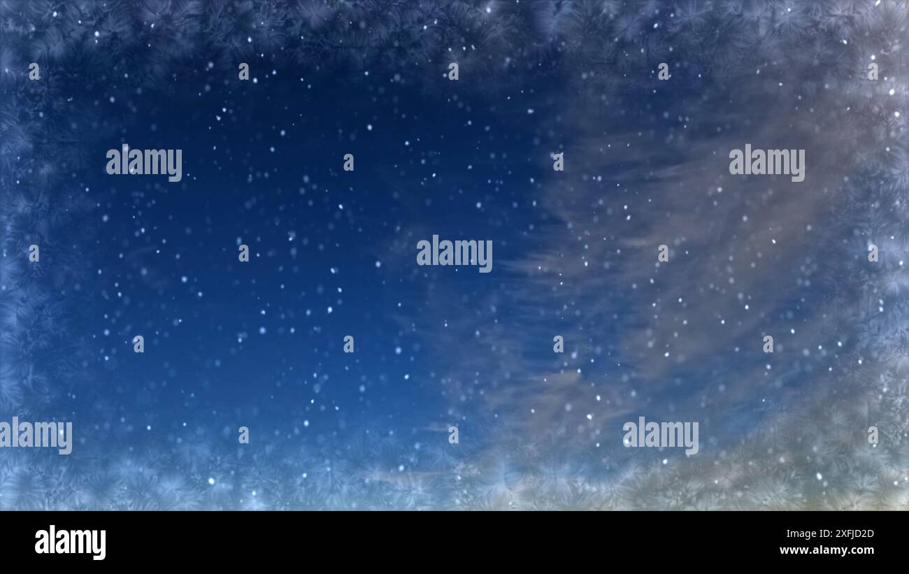 cute snow fall on clouds on sky bg - photo of nature Stock Photo - Alamy