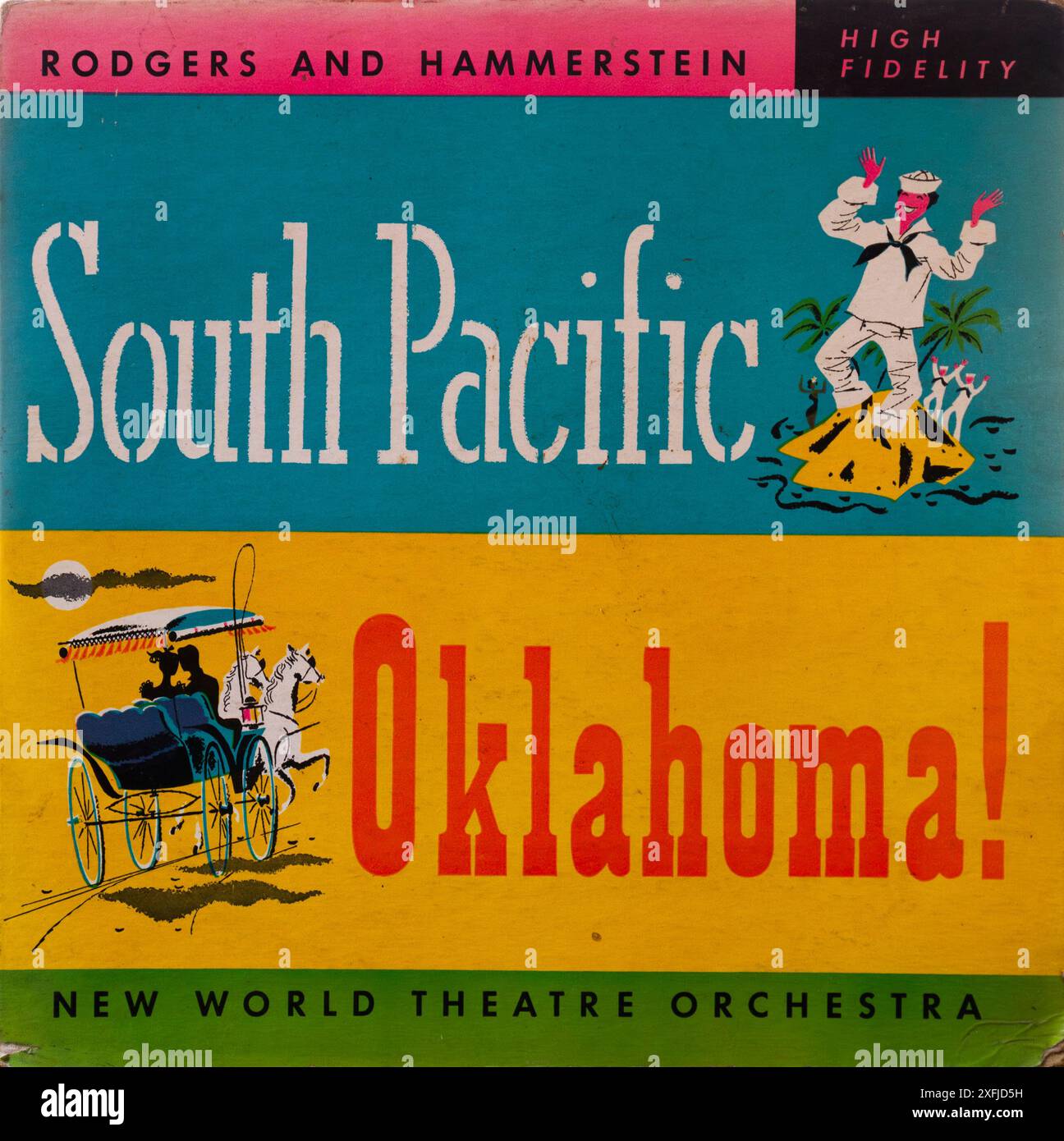 Vintage record cover South Pacific Stock Photo - Alamy