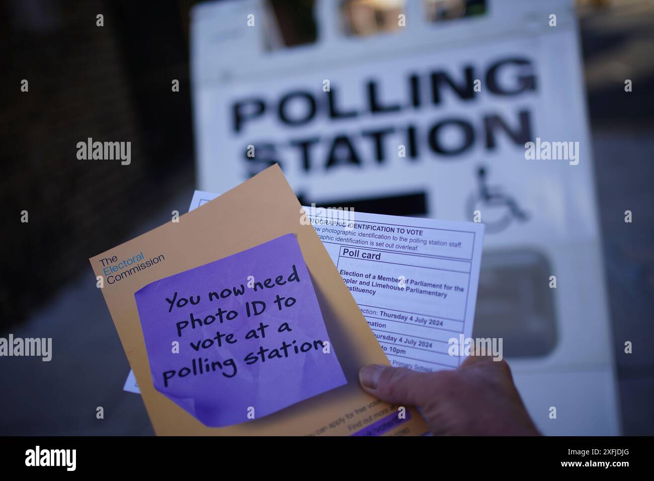 A general view outside of the Harbinger Primary School polling station ...