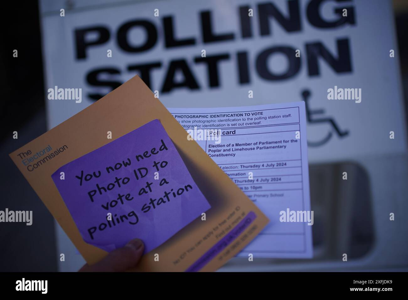 A general view outside of the Harbinger Primary School polling station ...