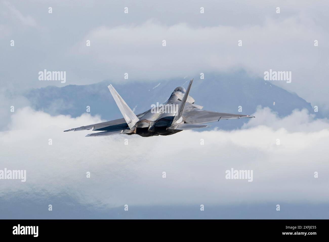 An F-22 Raptor assigned to the 3rd Wing takes off during German Air ...
