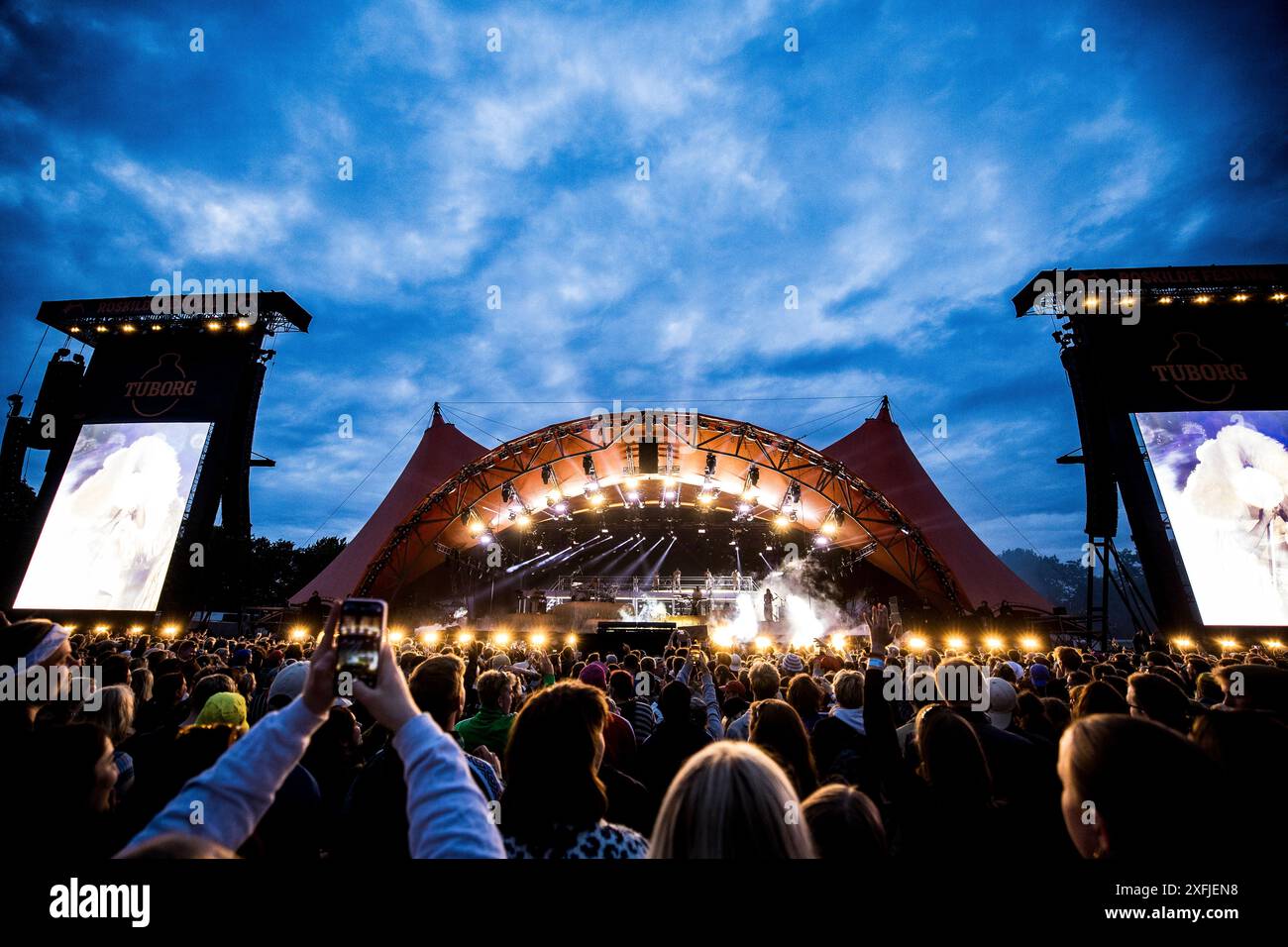 Roskilde, Denmark. 03rd July, 2024. Orange Stage seen during a live ...