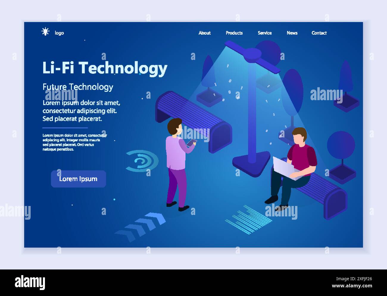 Future technology - Li-Fi Technology, 3d isometric vector illustration ...