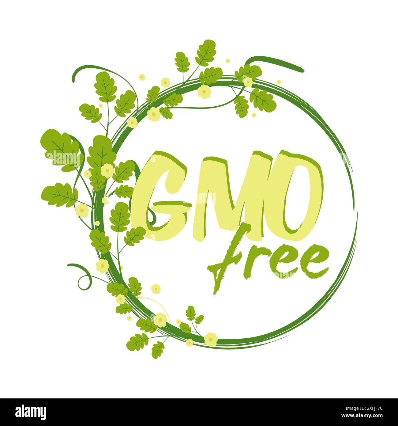 GMO Free sticker, vector illustration for graphic and web design Stock ...