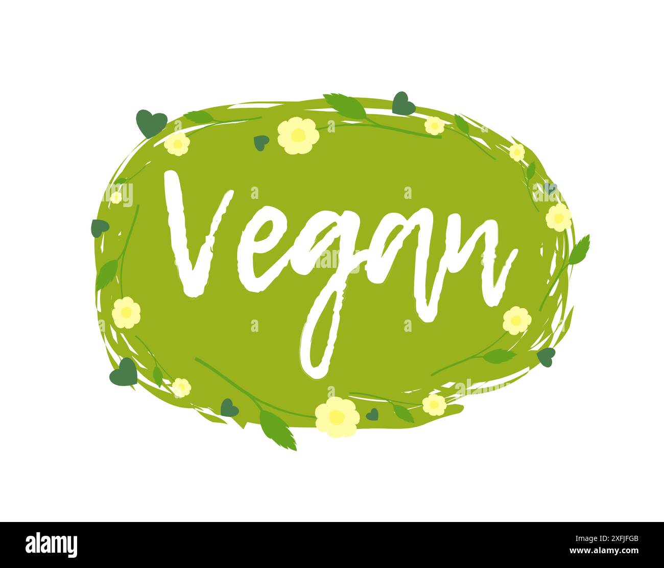 Vegan sticker, vector illustration for graphic and web design Stock ...