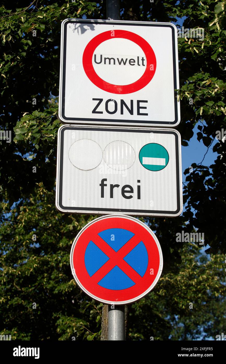 Traffic sign environmental zone, Germany Stock Photo - Alamy