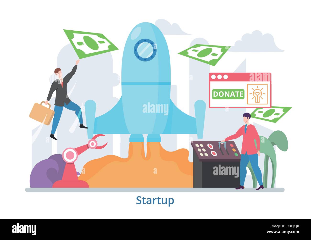 Concept of startup modern flat design vector illustration, for graphic ...