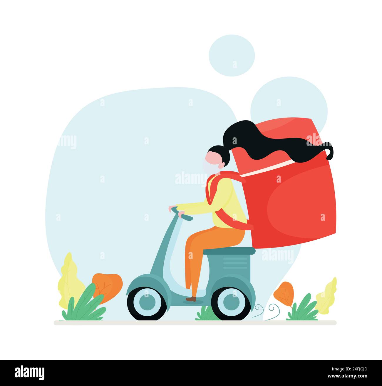 Delivery service concept close up Stock Vector Images - Alamy