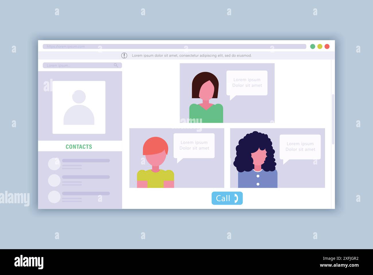 Blank chat window Stock Vector Images - Alamy