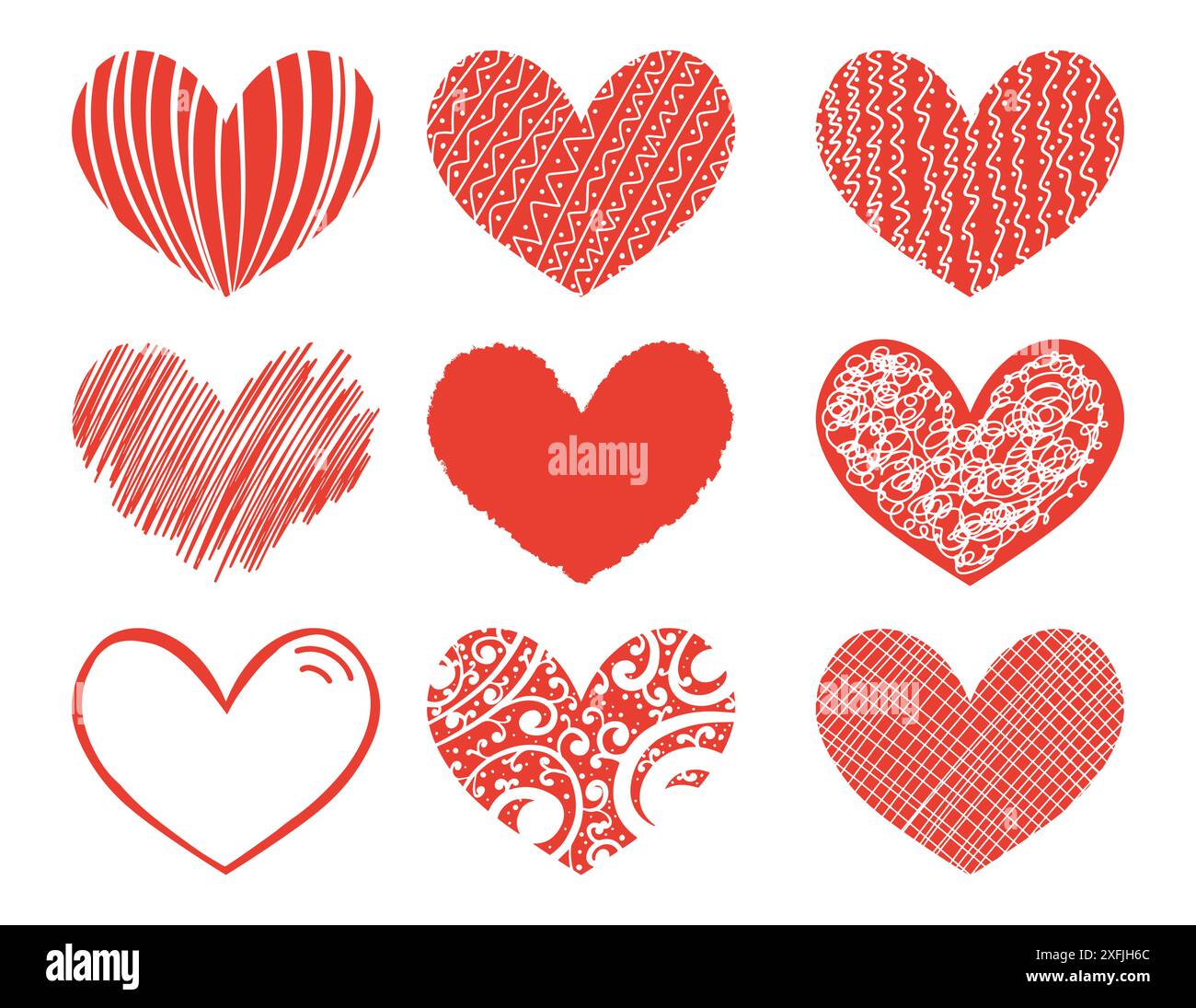 Set of heart shapes hi-res stock photography and images - Alamy