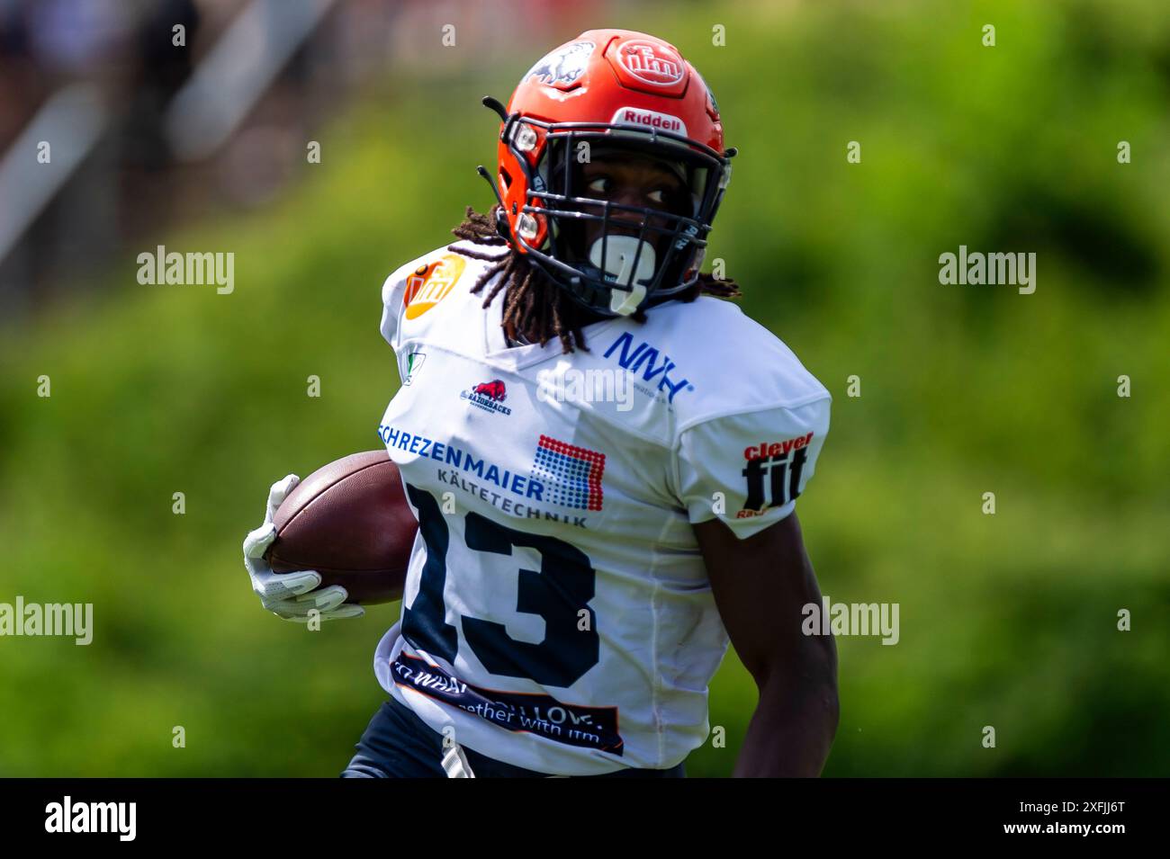 Kickoff-Return durch Pierre Moudourou (13, WR, ifm Razorbacks ...