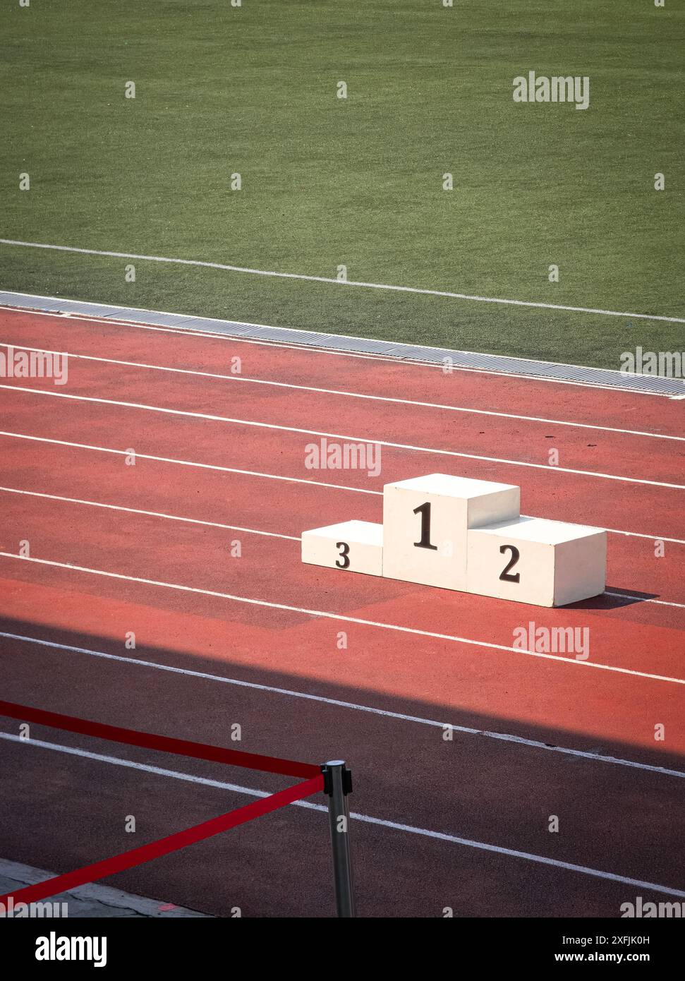 Sport podium for first, second and third placing for prize award ...