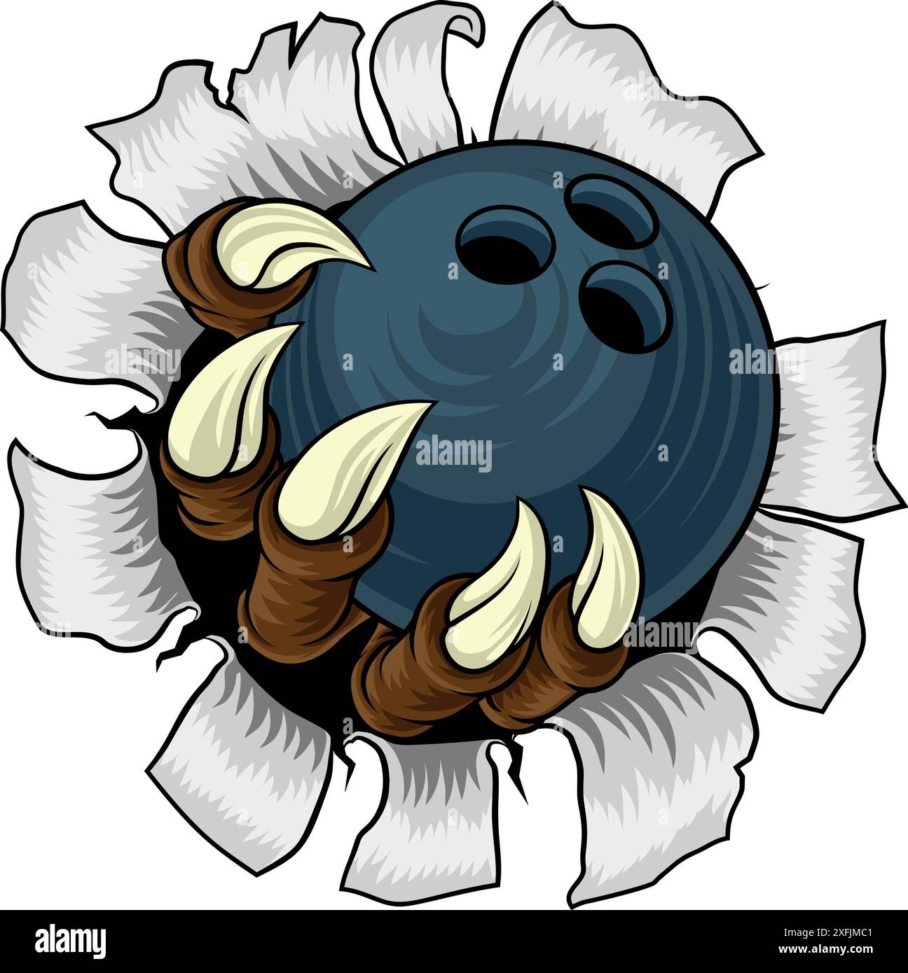Bowling Ball Claw Cartoon Monster Animal Hand Stock Vector Image & Art ...