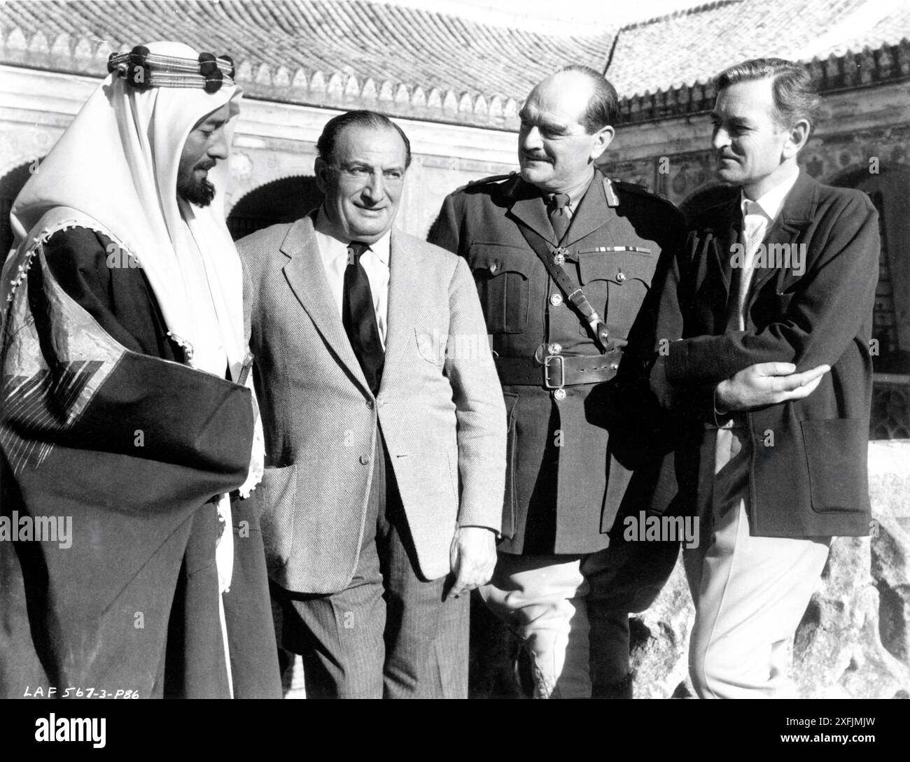 ALEC GUINNESS in costume as Prince Faisal Producer SAM SPIEGEL JACK ...