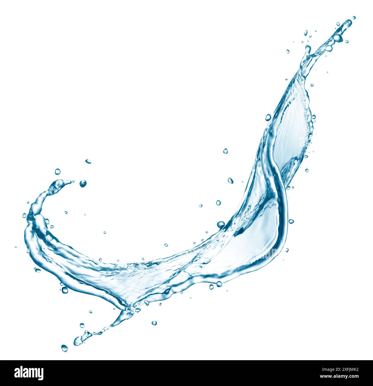 Twisted water splash isolated on white background Stock Photo - Alamy