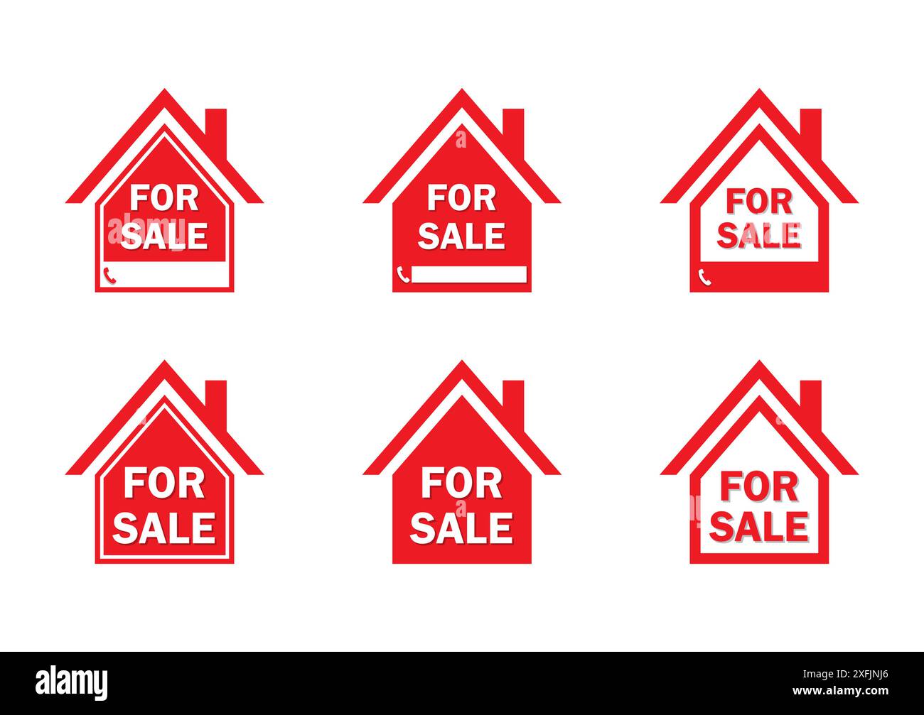 Home for sale sign set. Flat vector illustration Stock Vector Image ...