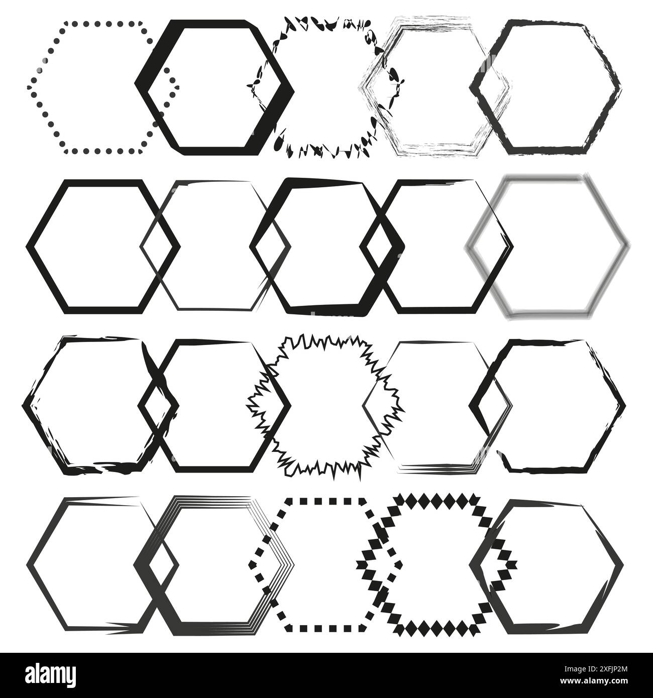 Minimalistic hexagon pattern Cut Out Stock Images & Pictures - Alamy