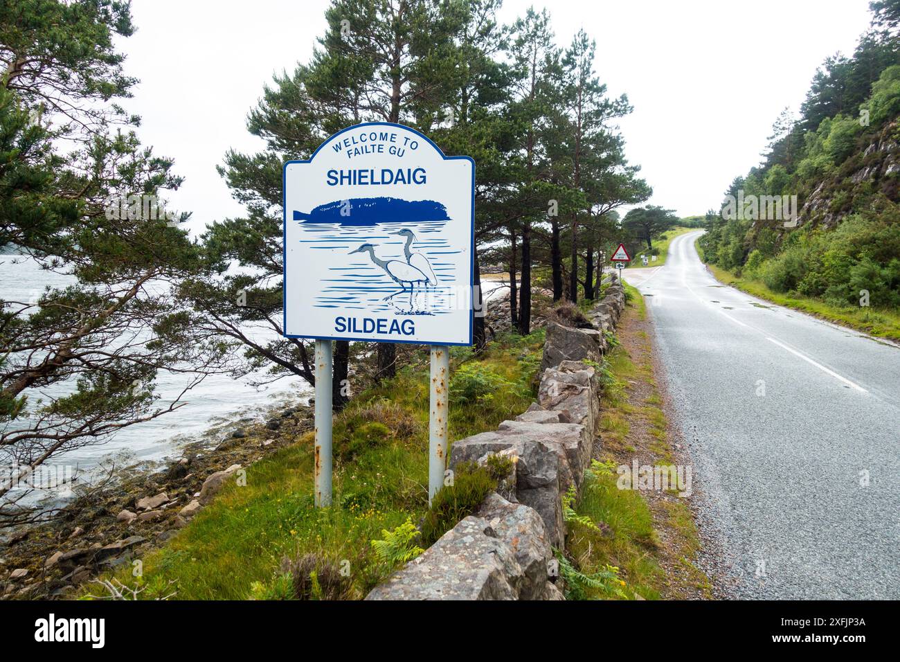 Shieldaig signpost,Shieldaig,Lochcarron,Wester Ross,Highland,Scotland ...