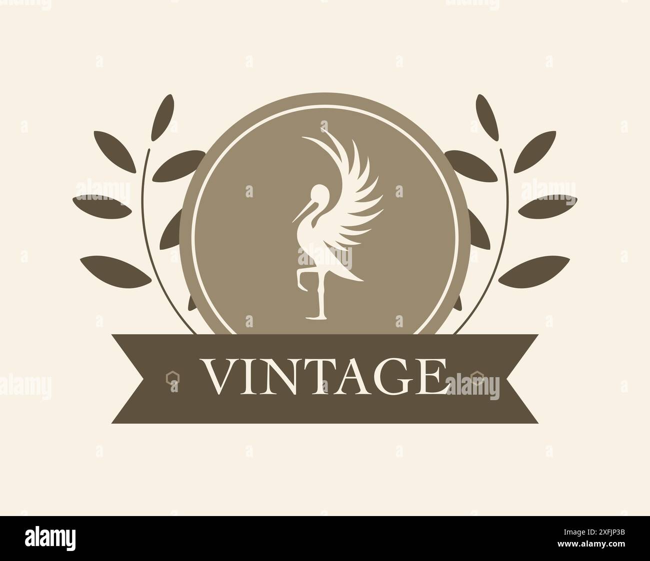 Vintage signs and elements on white background. Classical vintage and ...