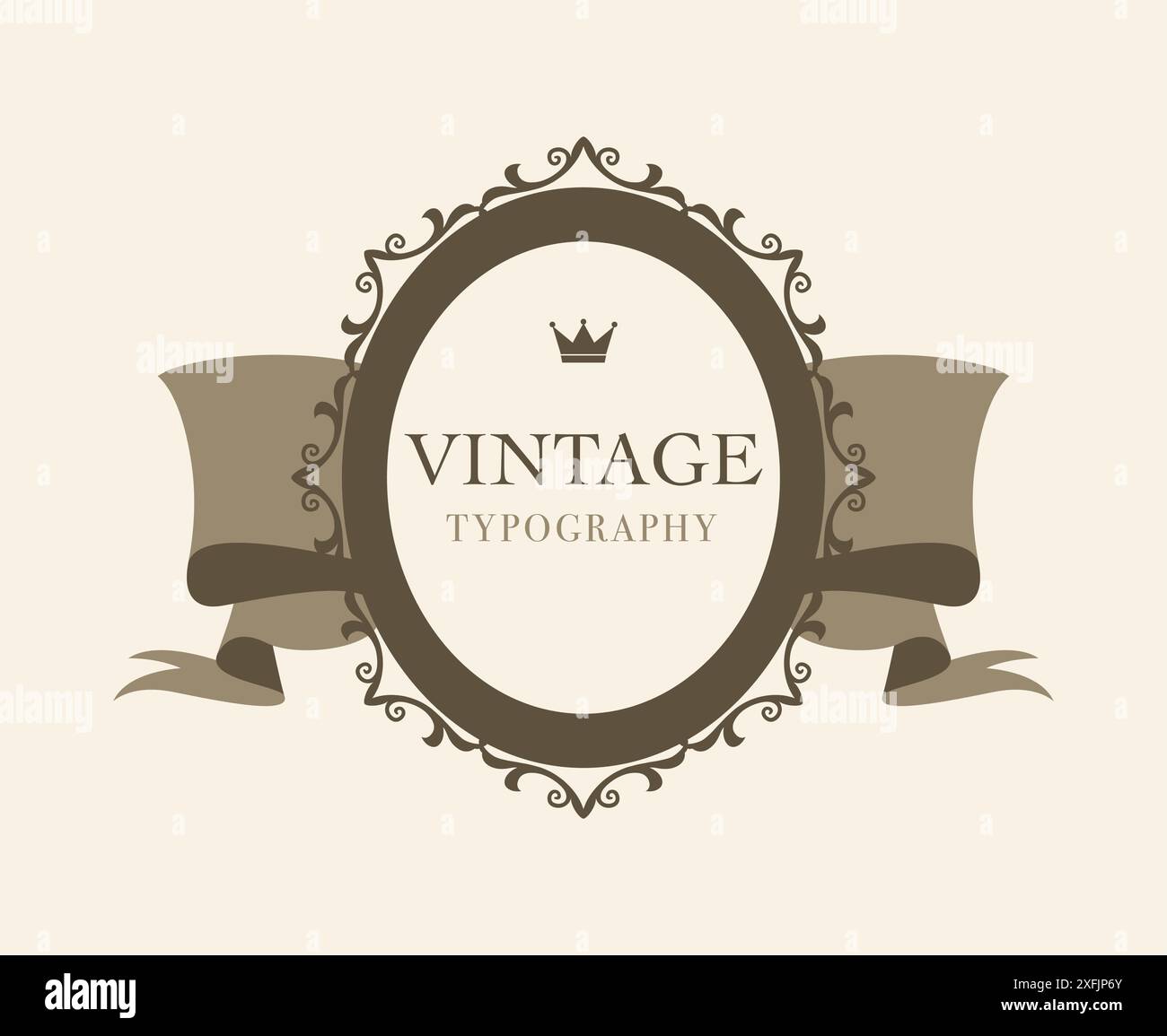 Vintage signs and elements on white background. Classical vintage and ...