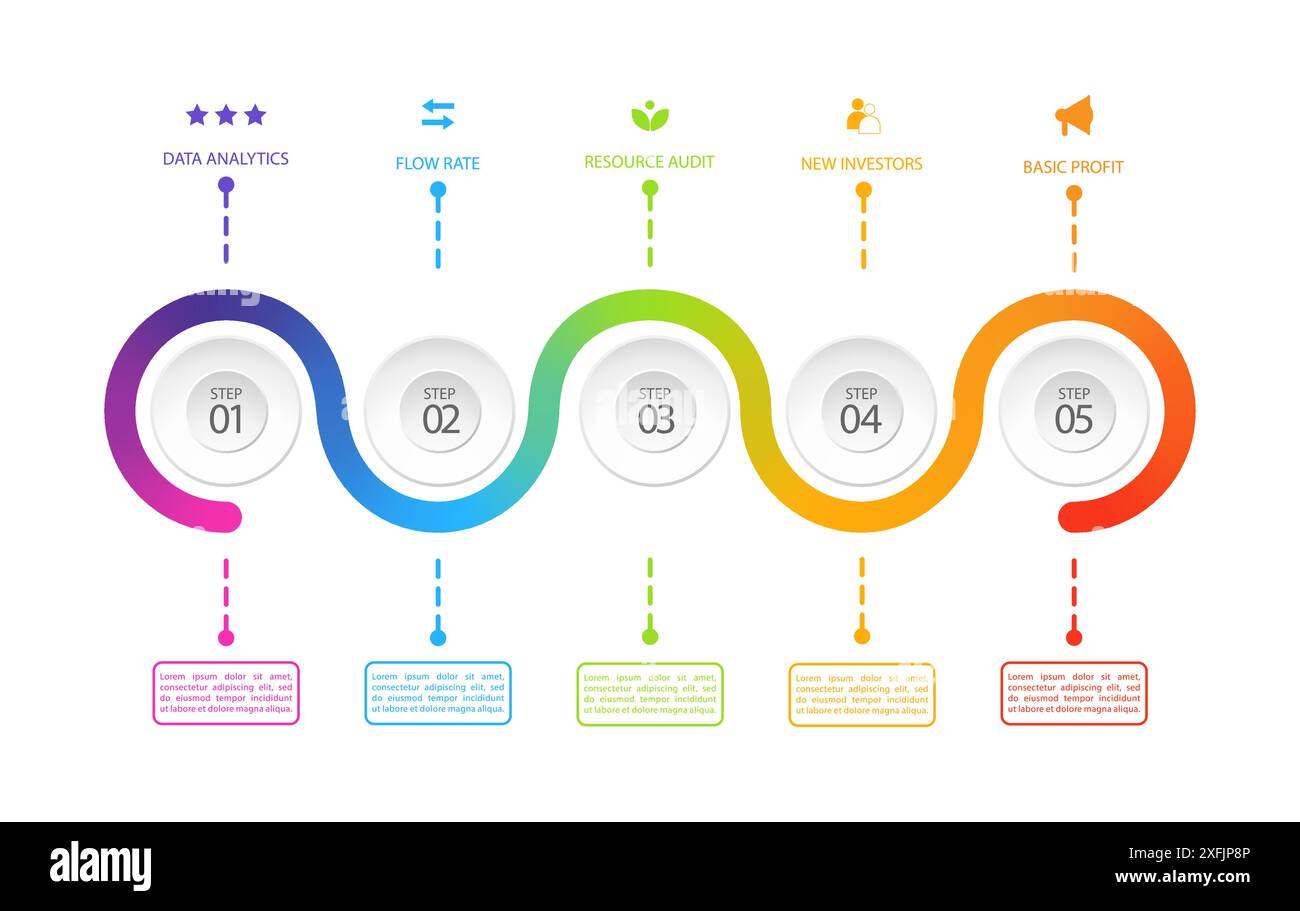 Business data visualization, infographic concept, vector illustration ...