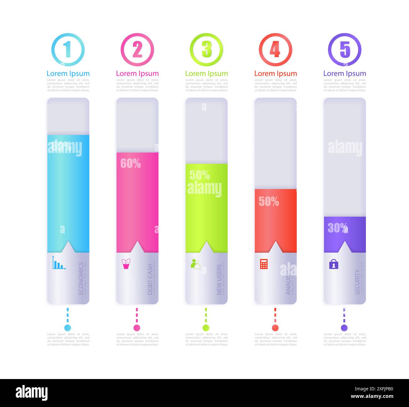 Business data visualization, infographic concept, vector illustration ...