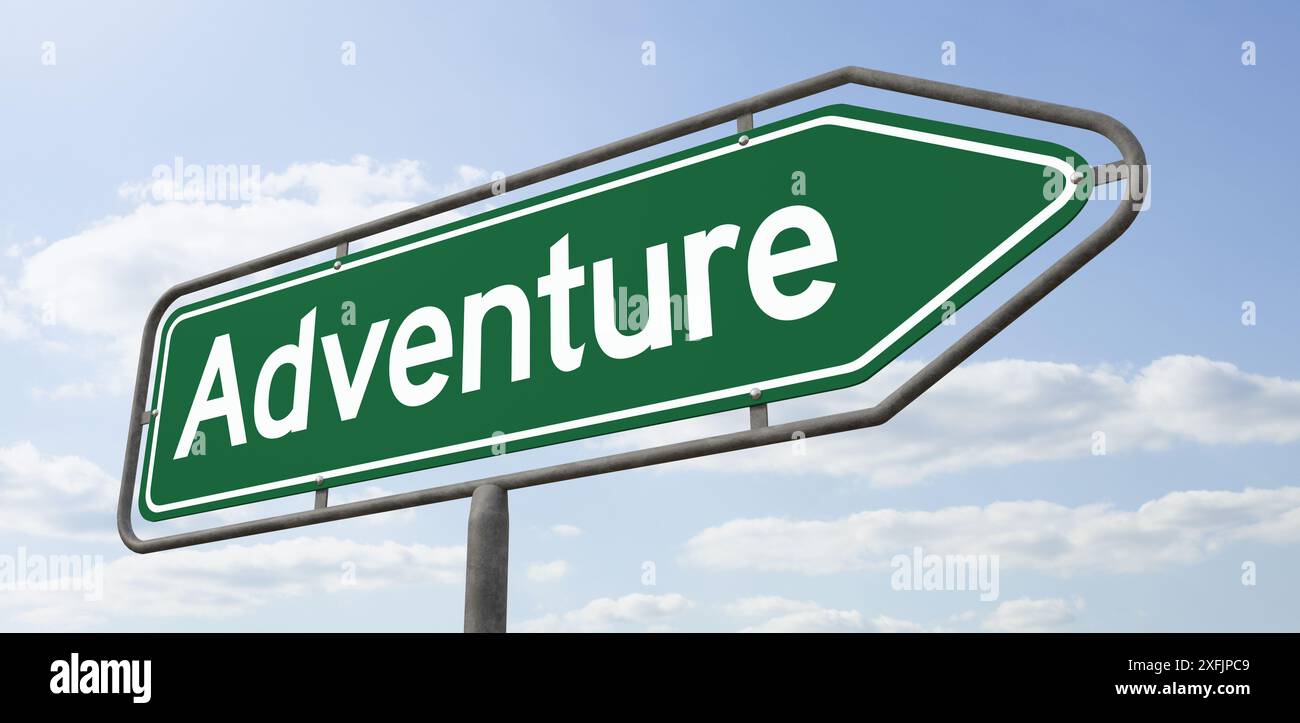 Arrow Signpost - 3d rendering - Adventure Stock Photo - Alamy