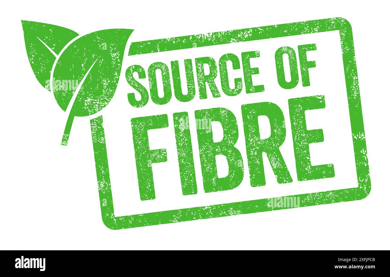 Green stamp isolated on a white background - Source of fibre Stock ...