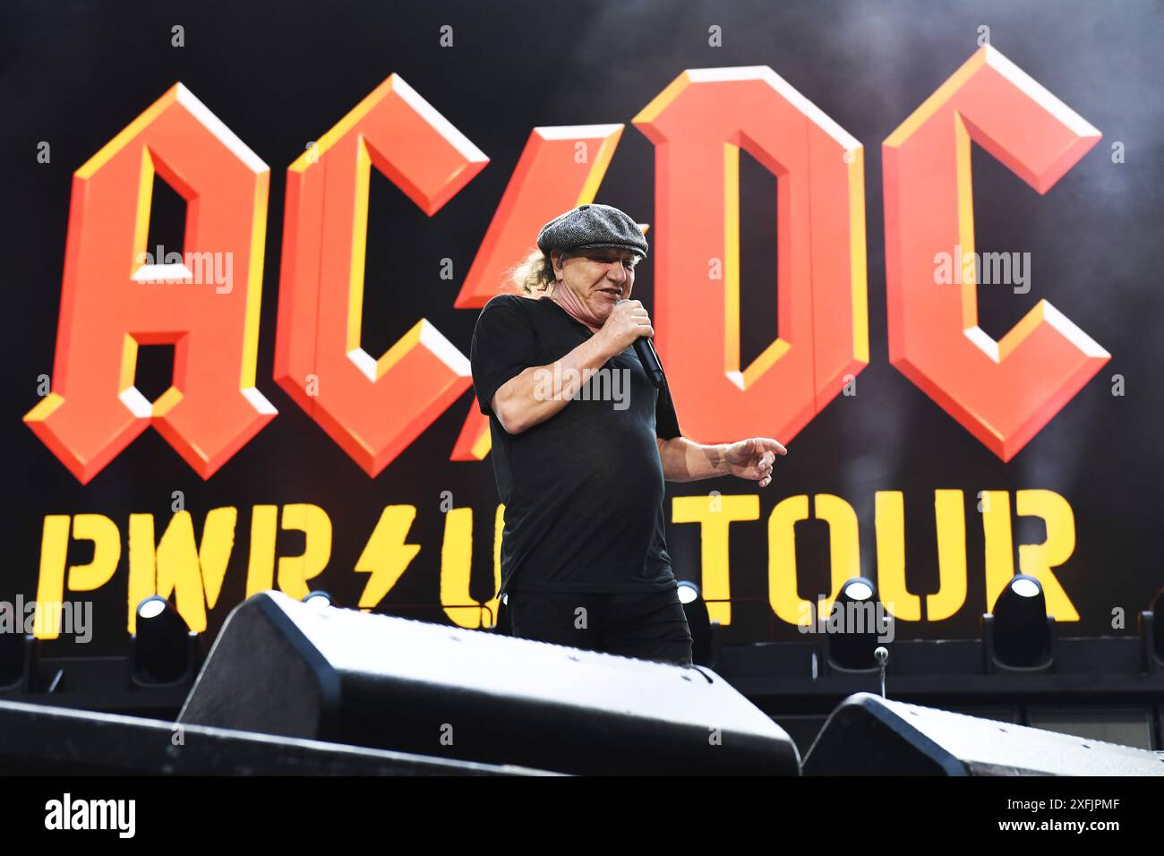 UK. 03rd July, 2024. LONDON, ENGLAND - JULY 03: Brian Johnson of ‘AC/DC ...